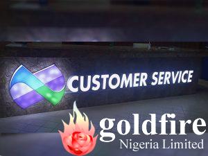 Reception Signage: Nexim Bank - Abuja - Goldfire Nigeria Limited