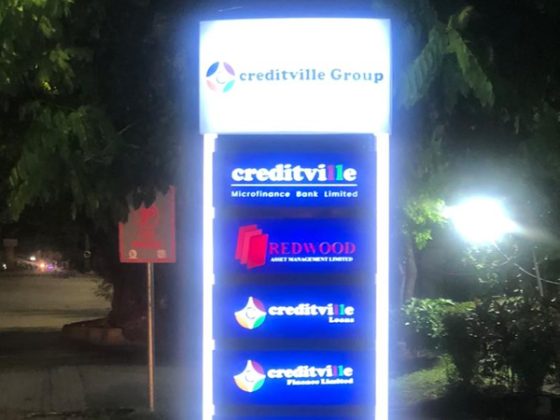 Signage: Creditville - Victoria Island, Lagos - Goldfire Nigeria Limited