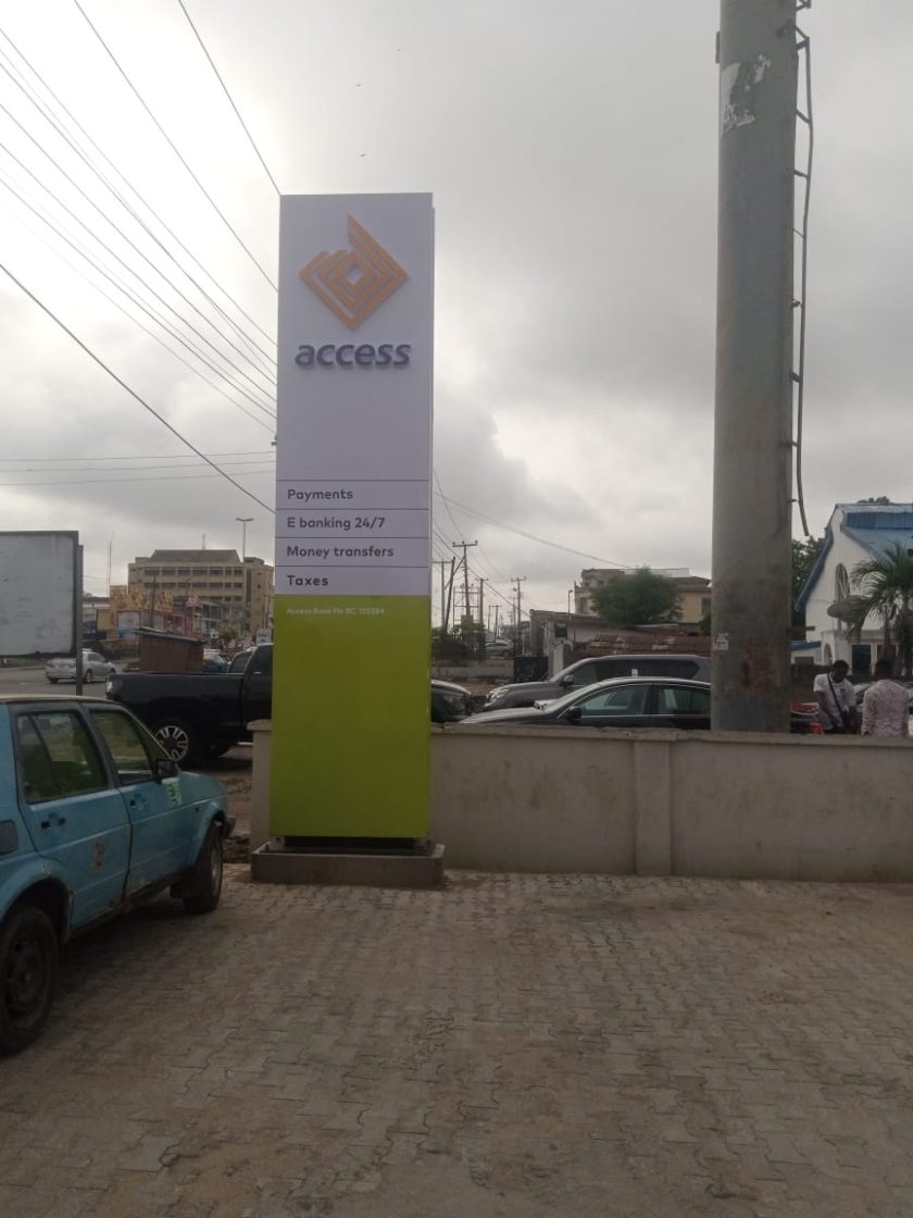 Access Bank Pylon Installation. Ondo State - Goldfire Nigeria Limited