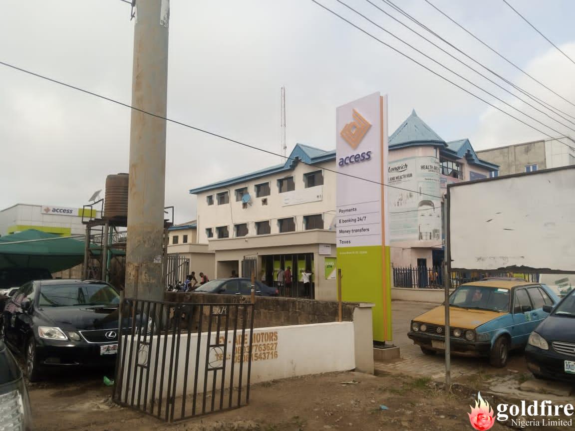 Access Bank Pylon Installation. Ondo State - Goldfire Nigeria Limited