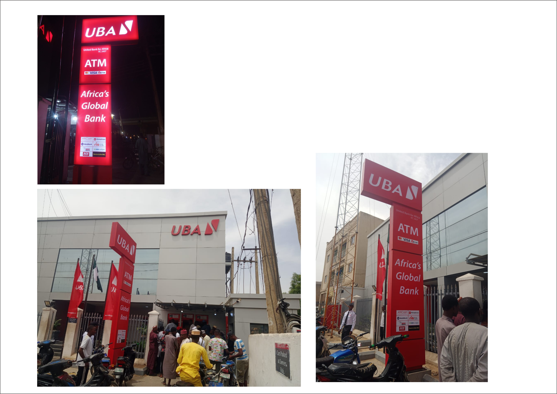 Internal and external branding elements produced for UBA at their Northern branches. - Goldfire ...